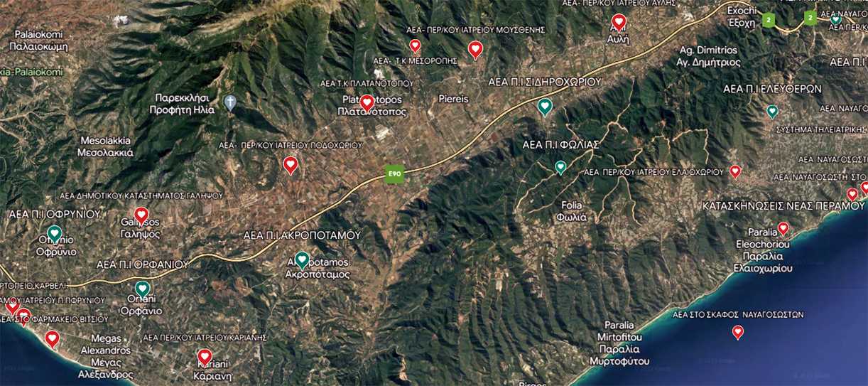Ο χάρτης με τους απινιδωτές στον Δήμο Παγγαίου - KAVALA POST